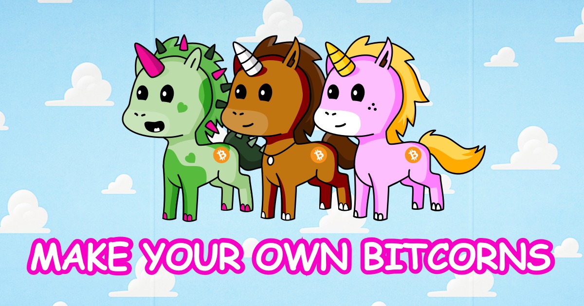 Bitcorns - Unicorns and Bitcoin stand united