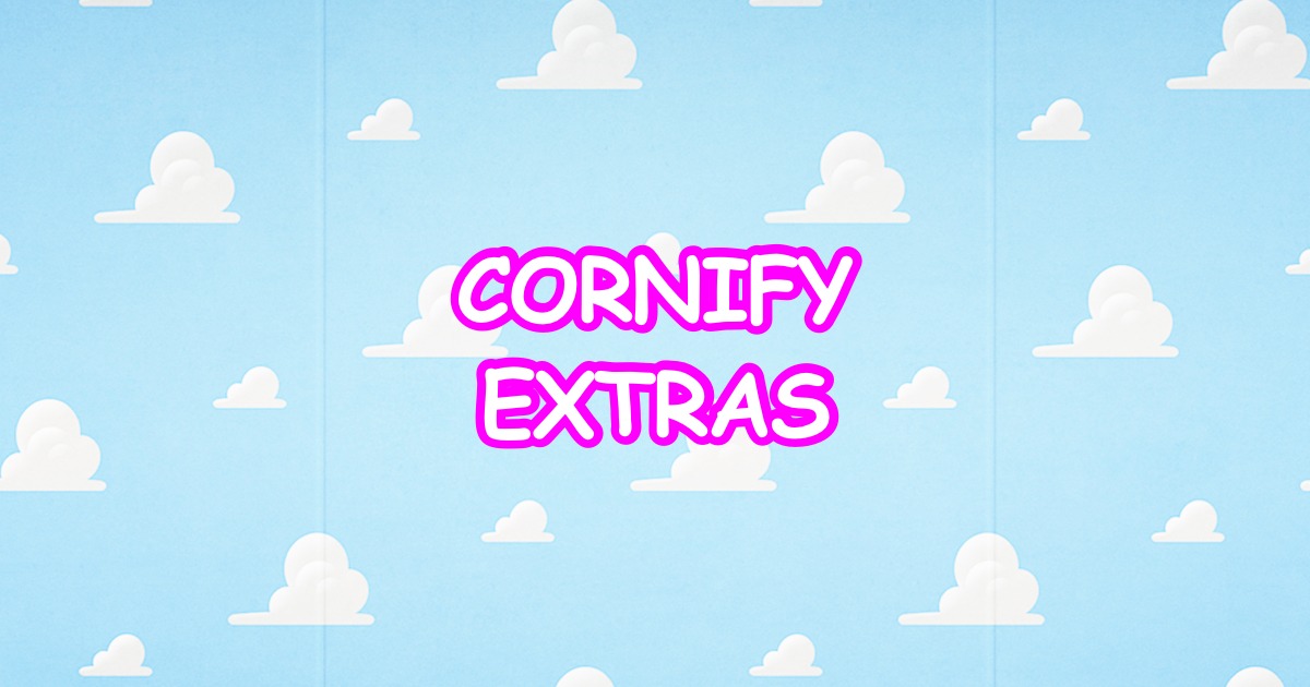 Cornify button, extensions, JS and more