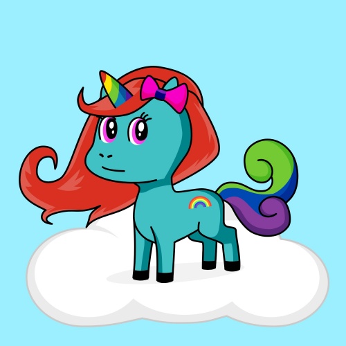 Rainbow dash the unicorn
