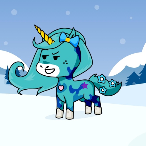 blue the unicorn